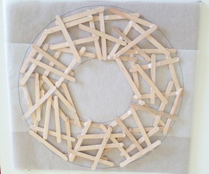 Homemade Craft Stick Christmas Wreath That Kids Can Make