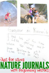 Tips for Using Nature Journals with Beginning Writers