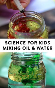 Science for Kids: Oil, Water & Detergent Experiment