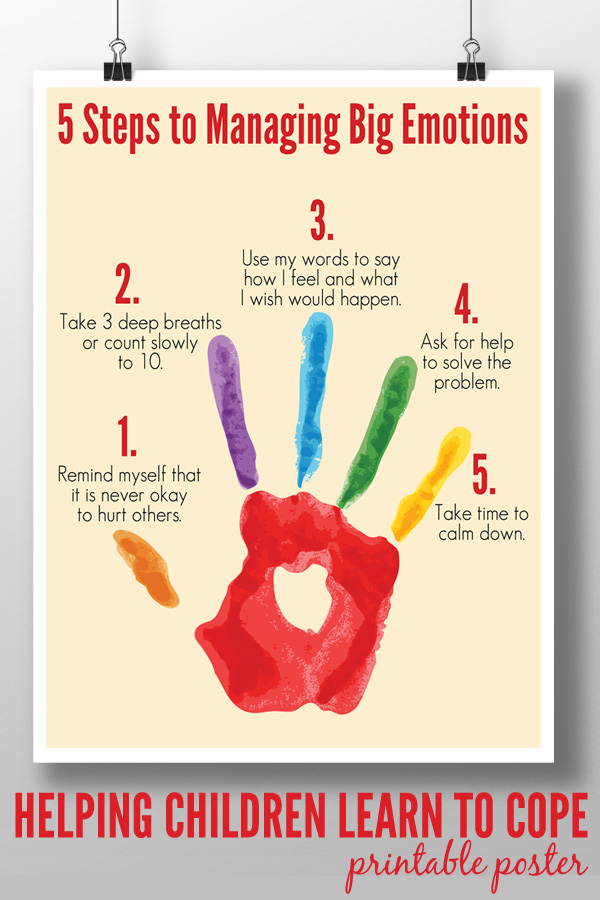 Printable Managing Emotions For Kids