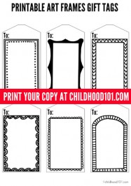Printable Art Frame Gift Tags