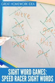 Sight Word Games: Speed Racer