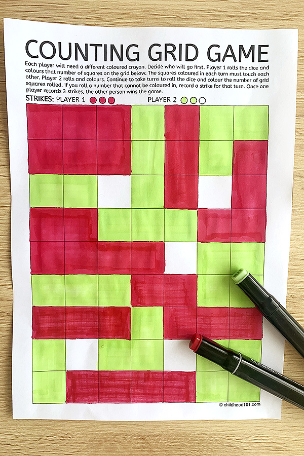 Number Facts Grid Game Count Add Subtract Multiply Or Divide 