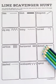 Line Scavenger Hunt Activity: A Fun Way to Get Kids Thinking in Art Class