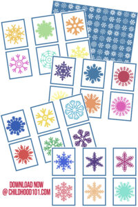 Printable Winter Snowflake Memory Matching Game