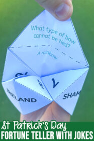 Printable St Patrick's Day Jokes Fortune Teller: Fun for Kids