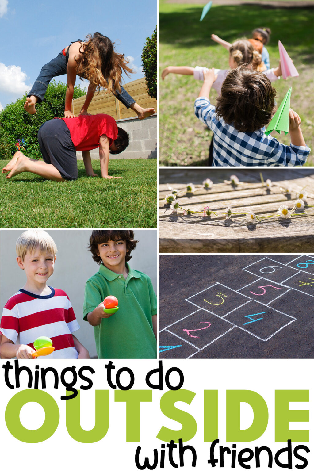 101 Fun Things To Do Outside: Free Outdoor Play Poster