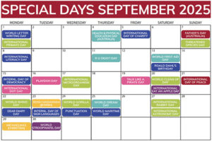 September 2025 Holidays & Celebrations for the Classroom Calendar ...